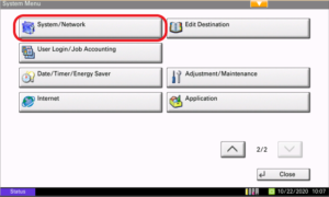How to Edit Kyocera MFP Network Setting from the Control Panel
